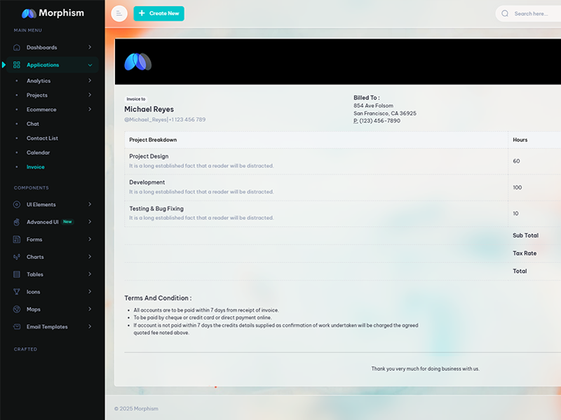 Morphism - Responsive Bootstrap 5 Admin Dashboard